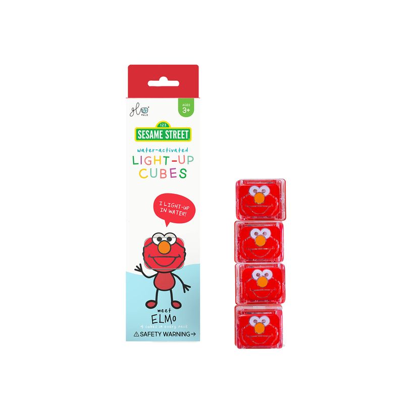 Glo Pals x Sesame Street Water-Activated Light-Up Cubes for Sensory ...
