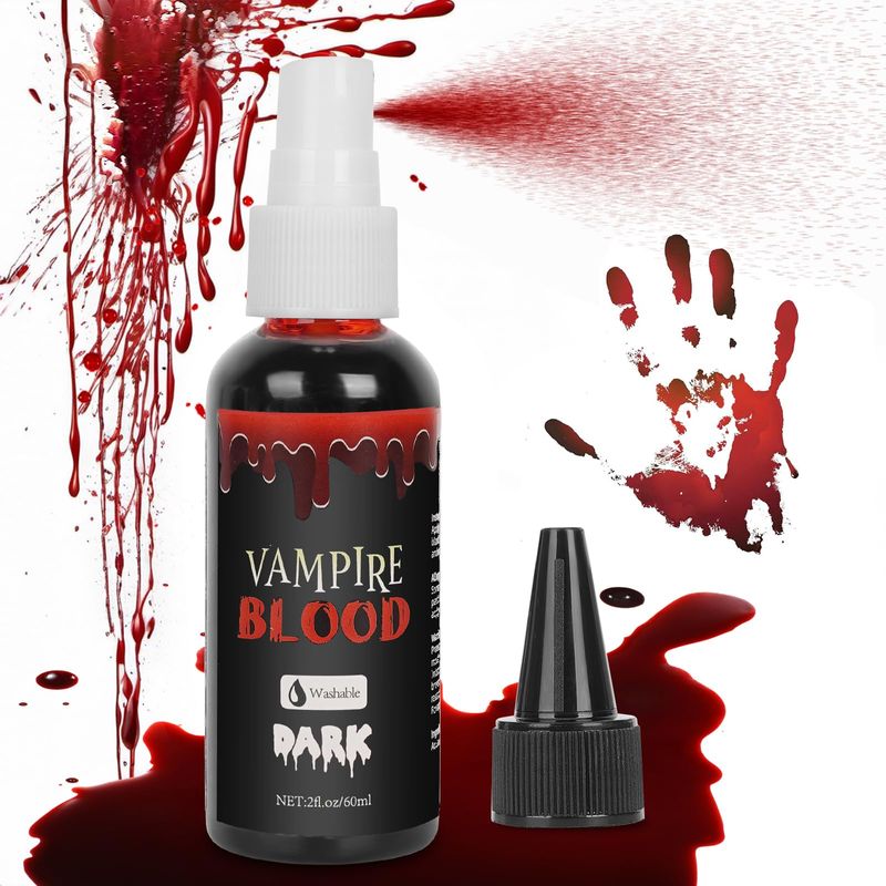 Halloween Fake Blood, Dark Red Realistic Washable Special Effects SFX ...