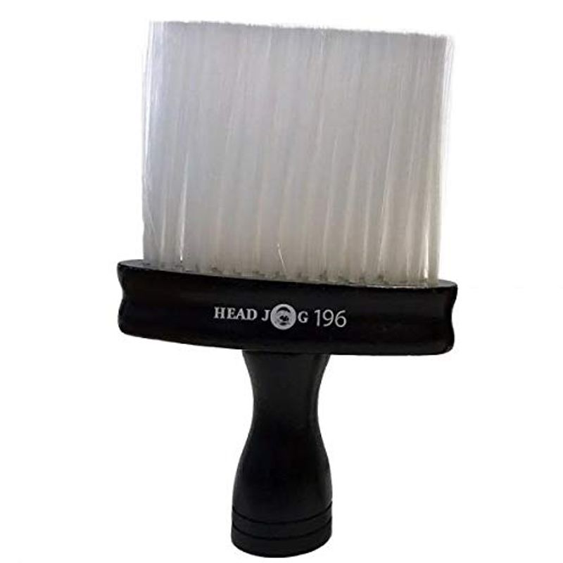 Head Jog 196 Powder Black Barber Brush, Neck Brush For Hairdresser ...