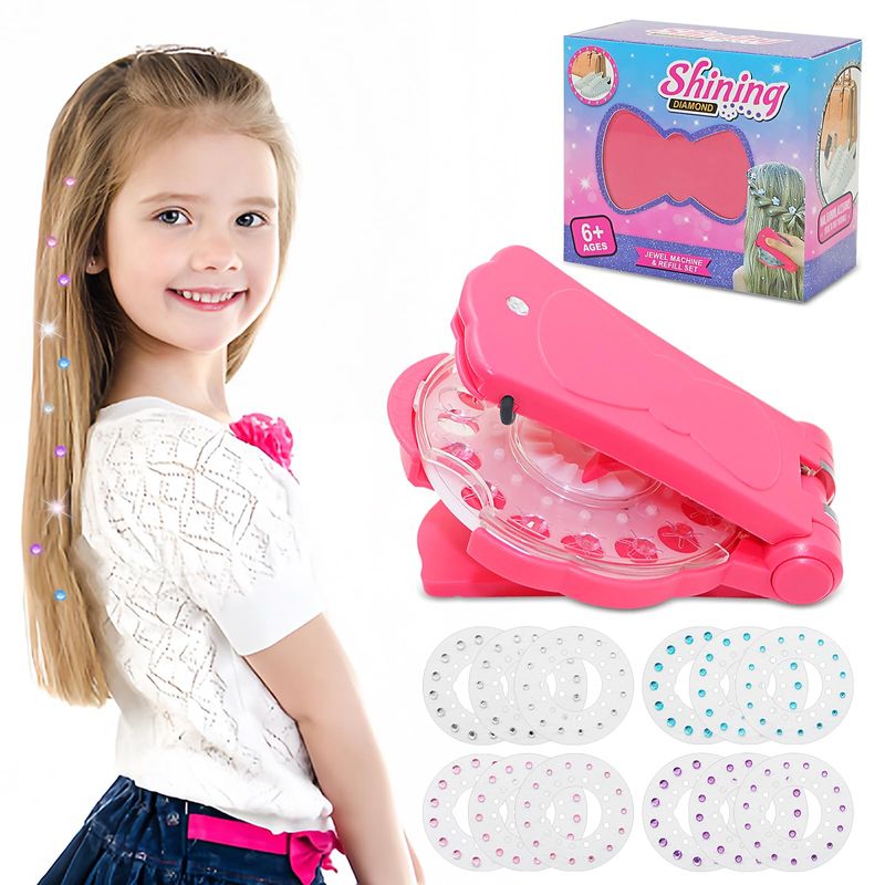 Hair Gem Stamper, Viceda Hair Jewels Machine Stamp with 180 Sparkling ...