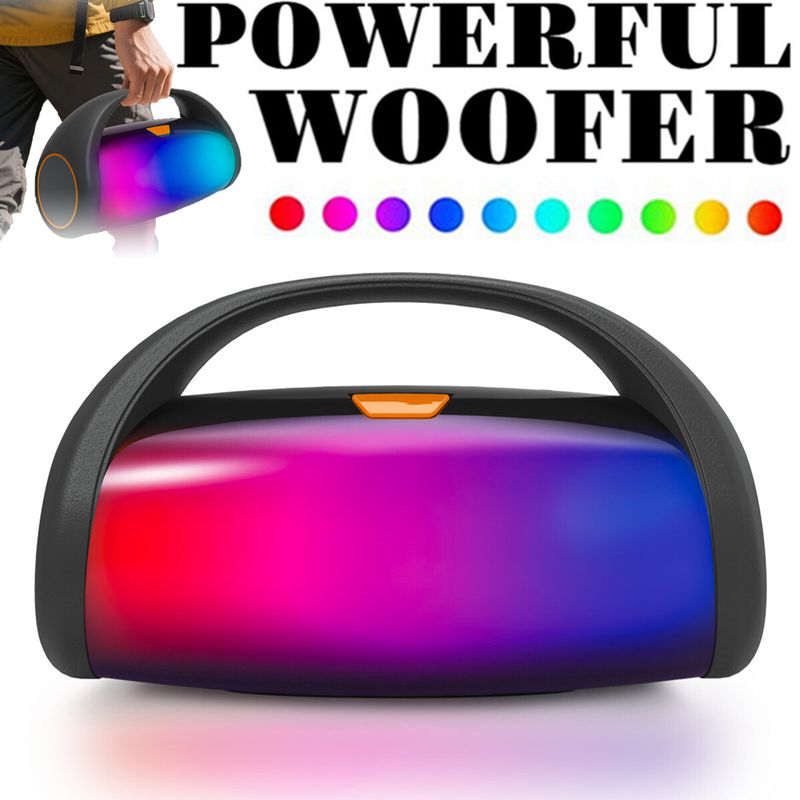 Wireless Portable Bluetooth Boombox Speaker Rechargeable Loud Stereo ...