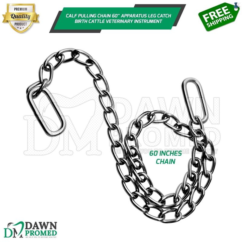 Calf Puller Chain 60" Apparatus Leg Catch Birth Cattle Veterinary ...