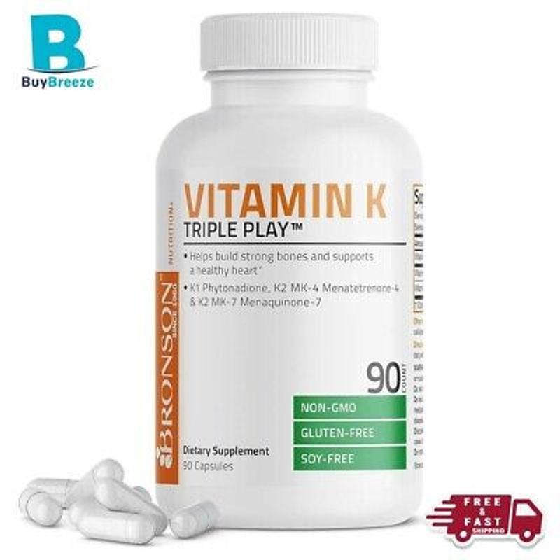 Vitamin K Triple Play (Vitamin K2 MK7 / Vitamin K2 MK4 / Vitamin K1 ...