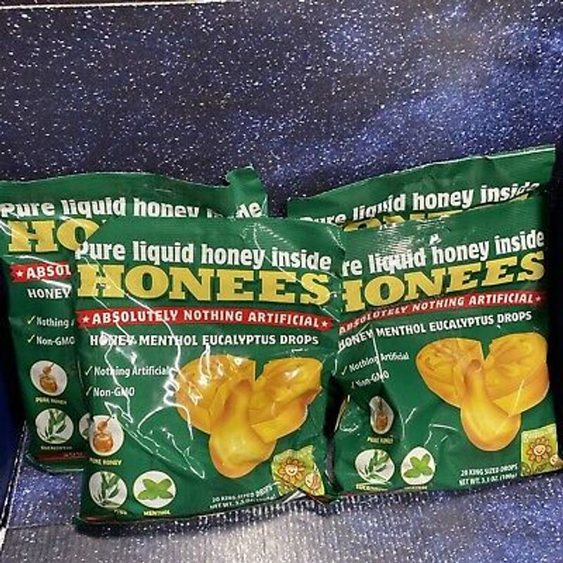 4X Honees Cough Drops Soothes Sore Throat Natural Menthol Flavor 20 Ct ...