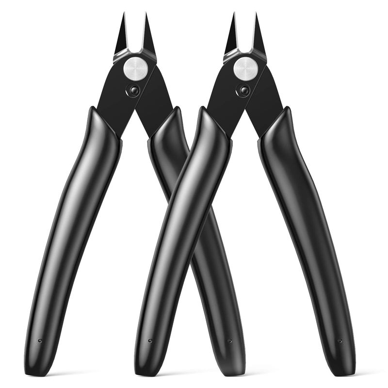BOENFU Side Cutters, Small, Pack of 2 Electronic Wire Cutters, Mini ...