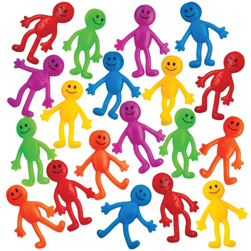 Stretchy Bendable Man (180 Pack) Assorted Fun Colors, A Sticky ...