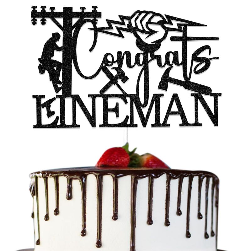 Congrats Lineman Cake Topper Congrats Electrician Class of 2024 ...