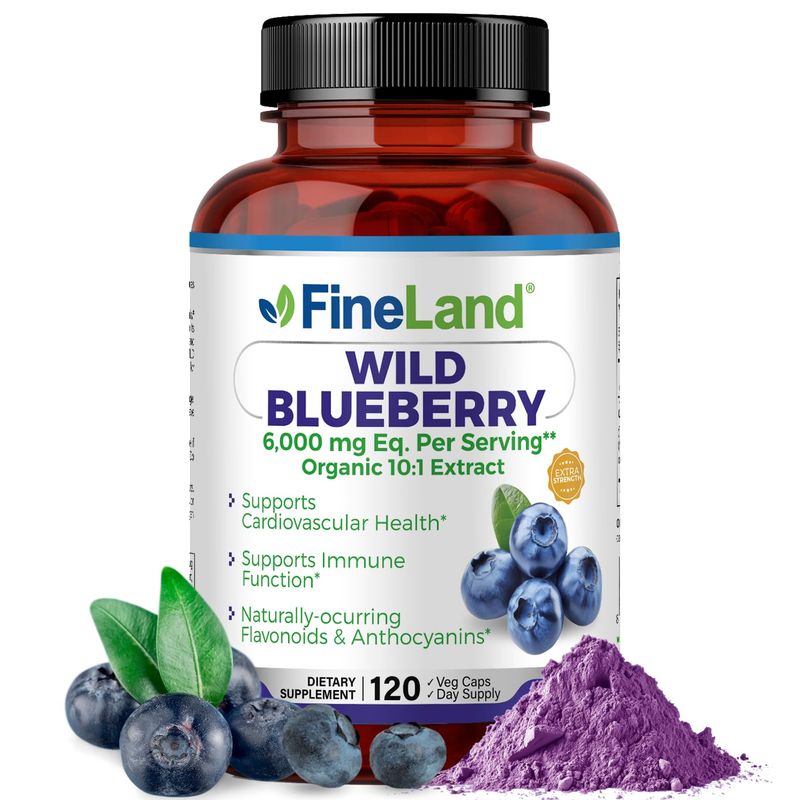 FineLand Wild Blueberry 10X Extract 6,000mg Eq. Per Serving, Flavonoids ...