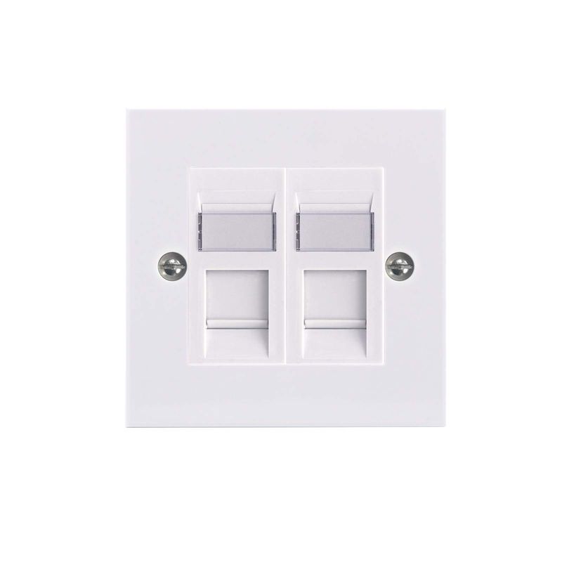 VCELINK RJ45 Socket Cat6 Ethernet Wall Socket Double Port Faceplate ...