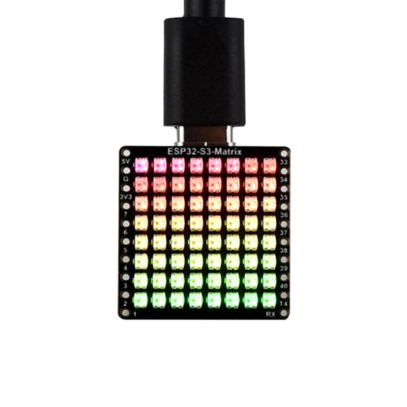 Waveshare Esp32 S3 Matrix Development Board Onboard 8×8 Rgb Led Matrix And Qmi8658c Attitude
