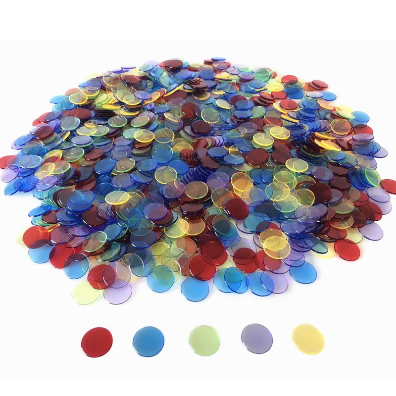 YH Poker 1000 Bingo Chips Markers Tokens - Plastic Discs Chip Counters ...