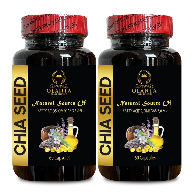 CHIA Seed Supplement - Plant Based Omega 3 6 9 Supplement and Daily ...