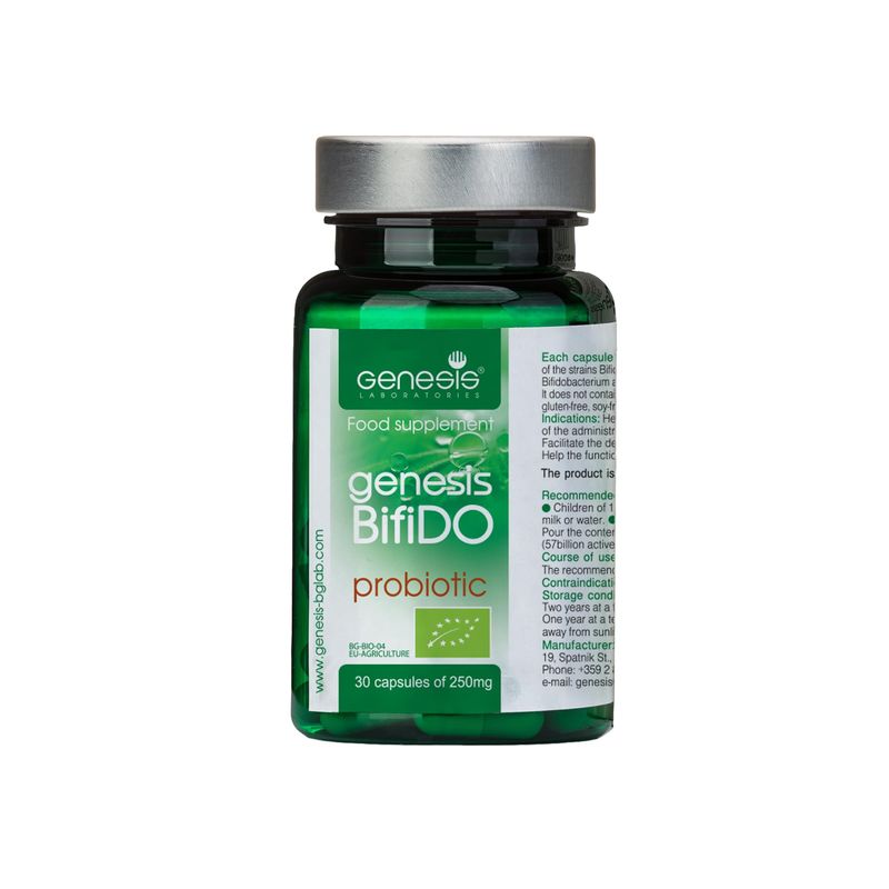 Genesis Bifido Organic Vegan Probiotic with Lactobacillus and ...