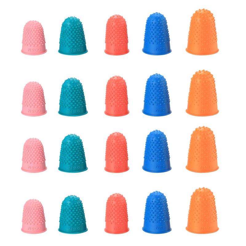 20PCS Rubber Finger Tip Pads, Reusable Finger Protectors, Thickened ...