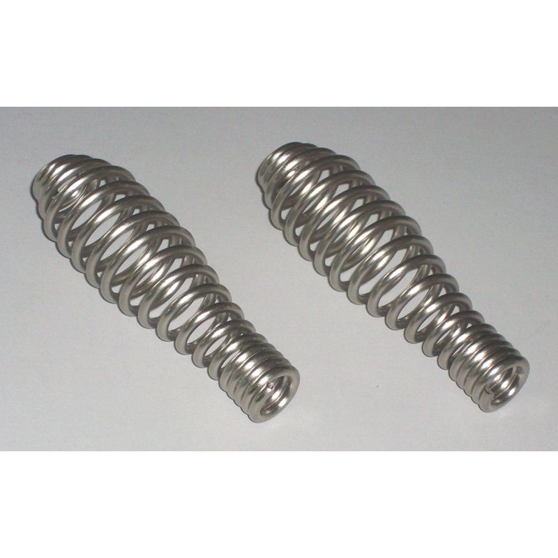 TWO Wood Stove Spring Door Handles, nickel silver chrome finish, wire ...