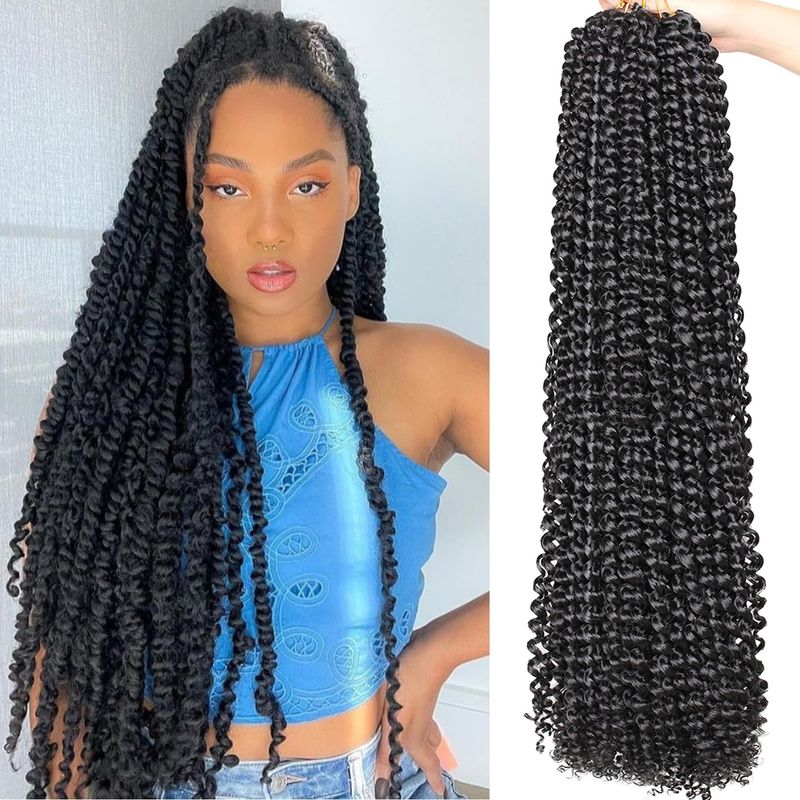 Mscat 7 Packs Passion Twist Hair 30 Inch Water Wave Crochet Hair ...