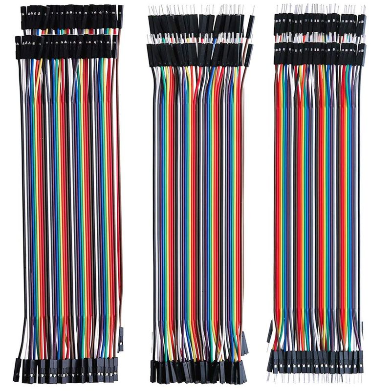 GTIWUNG Pack of 6 40 Pin Jumper Wire Cable, Breadboard Ribbon Cables ...