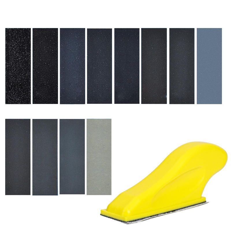 Eidoct 80Pcs Sandpaper Set with Handle Sanding Tools 9 x 3cm Wet and ...