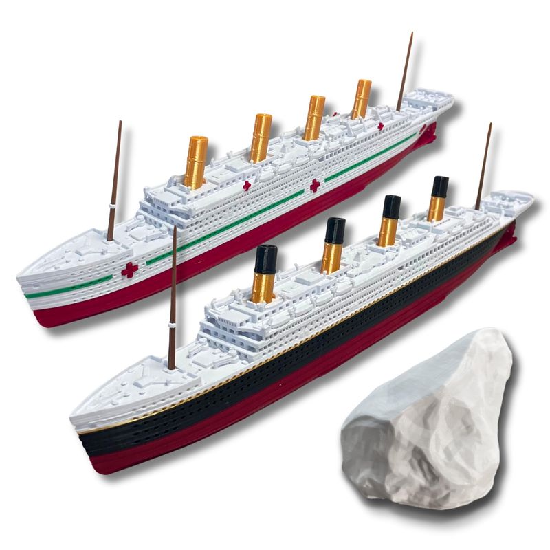 2-Pack RMS Titanic Model Ship & Britannic 1 Ft Long Assembled Titanic ...