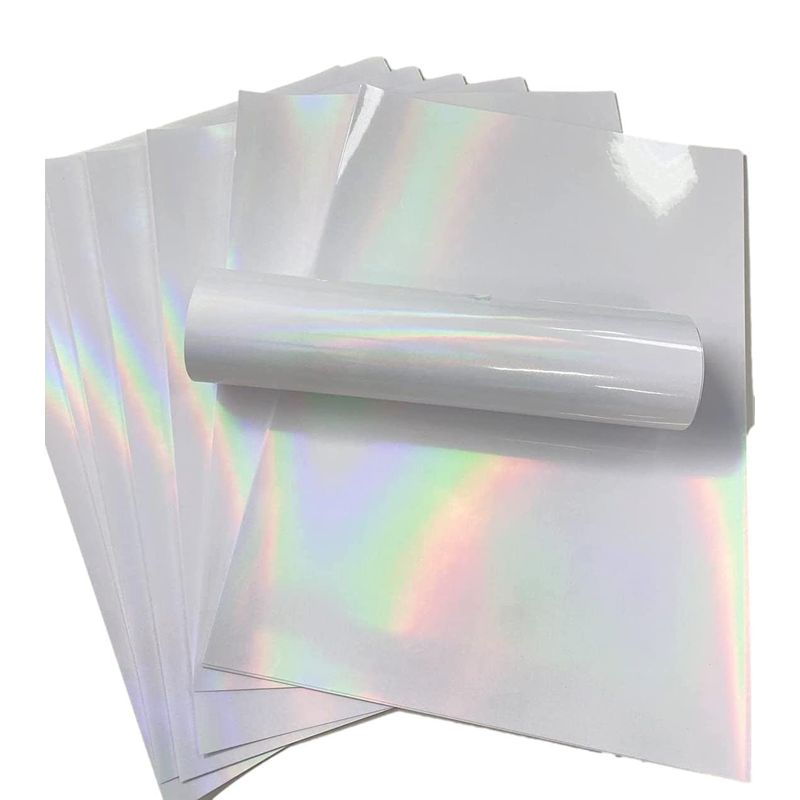 Printable Self Adhesive Holographic Clear Vinyl Overlay Sheets Stickers ...