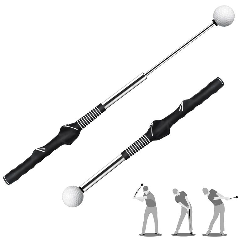 Phyxiul Golf Practice Swing Equipment with Corrective Grip Telescopic ...