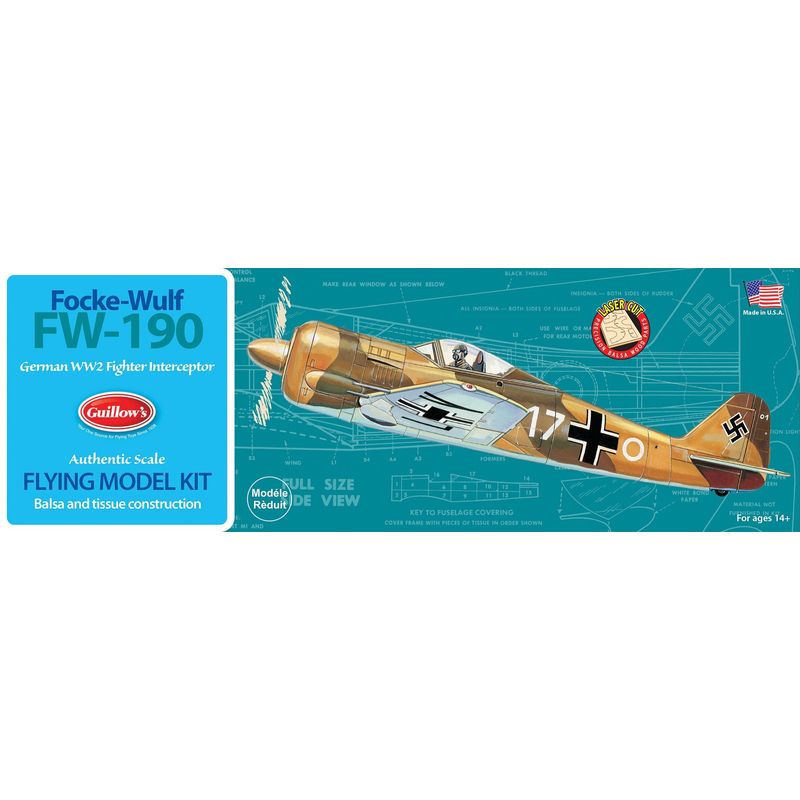 Guillow's Focke-Wulf FW-190 Model Kit, Small - Online Marketplace ...