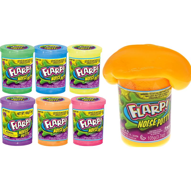 JA-RU Flarp Noise Putty (6 Toys) Fidget Toy Putty Passing Gas Sound Noise Maker Slime. Pranking ...