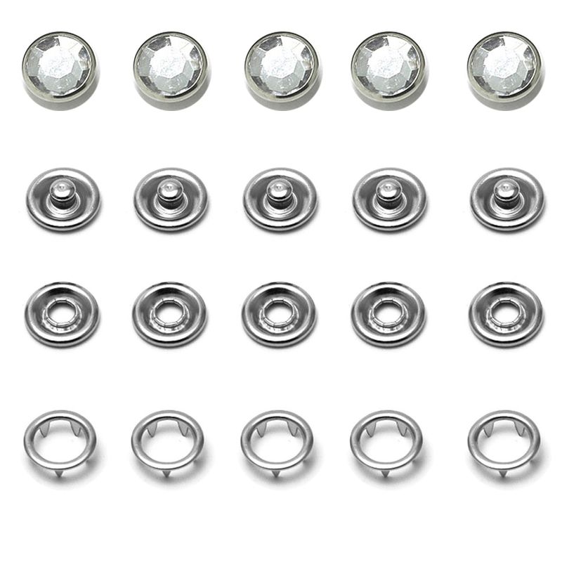 Pearl Snaps for Western Shirt, 50 Sets 16L/9mm Snap Fastener Kit ...