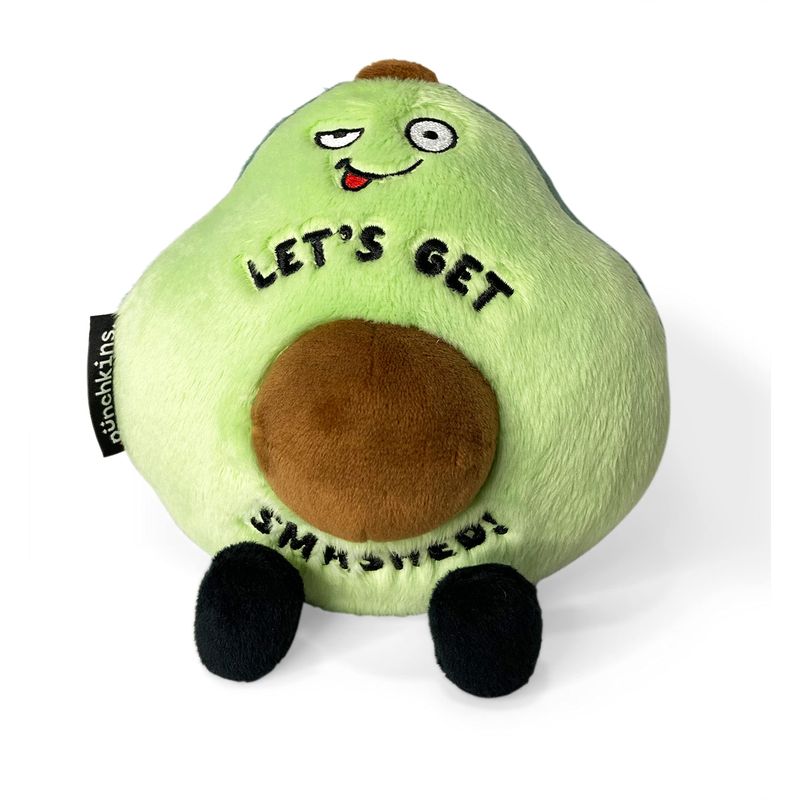 Let's Get Smashed! Avocado Plushie - Funny Pun Meme Gag Gift, White ...
