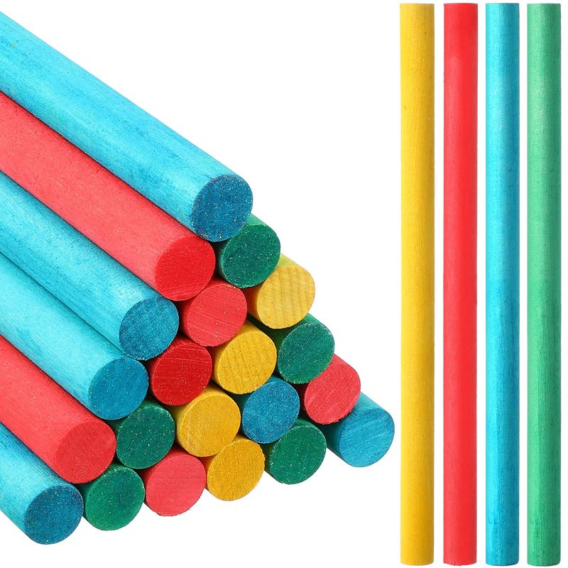 24 Pieces Rhythm Sticks Drum Sticks Wooden Lummi Sticks 8 Inch Music ...