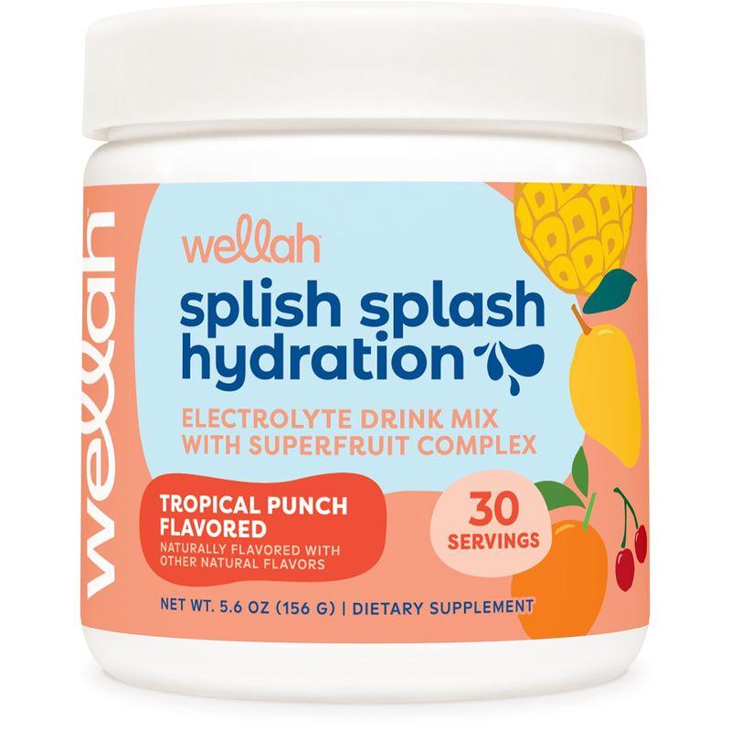 Wellah Splish Splash Hydration Electrolyte Drink Mix (Tropical Punch ...