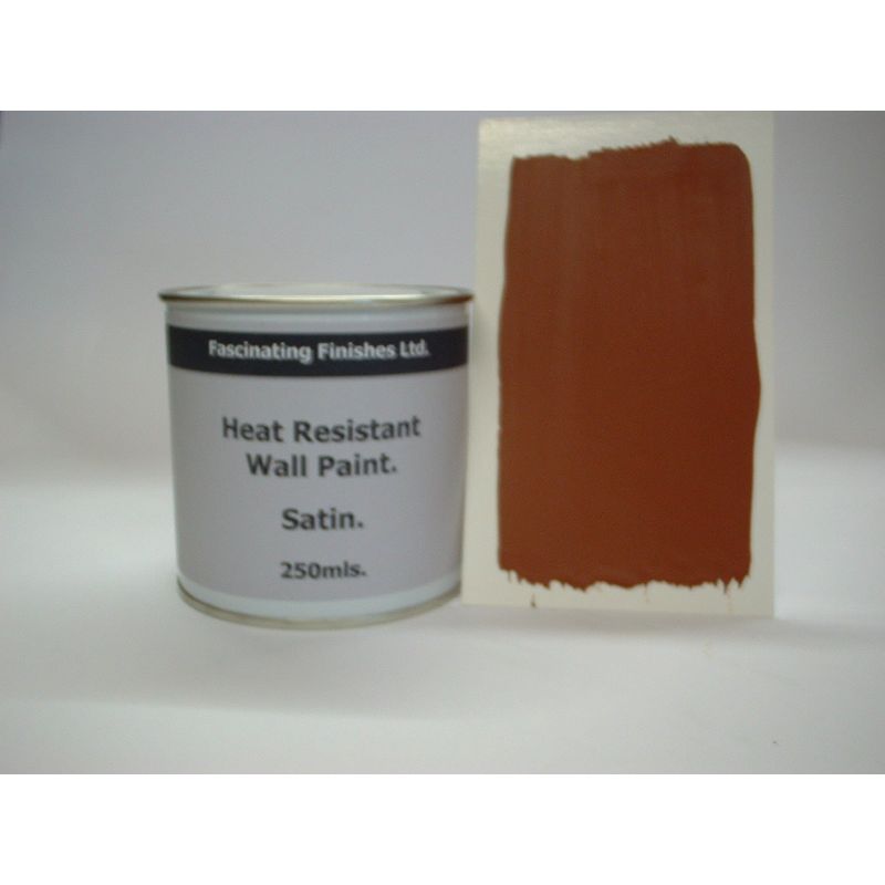 250ml Satin Brick Red Heat Resistant Wall Paint. Wood Burner Stove ...