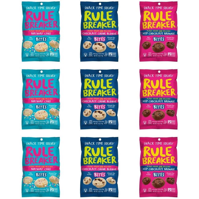 Rule Breaker Snacks Vegan Gluten Free | Variety Pack Blondie Brownie ...