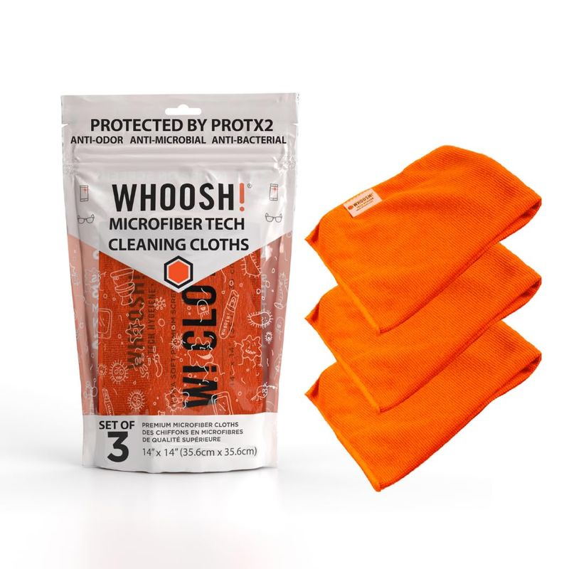 Whoosh! - Tech Cleaning Cloths I 3 Mocrofiber Cloths I Collect Dirt and ...