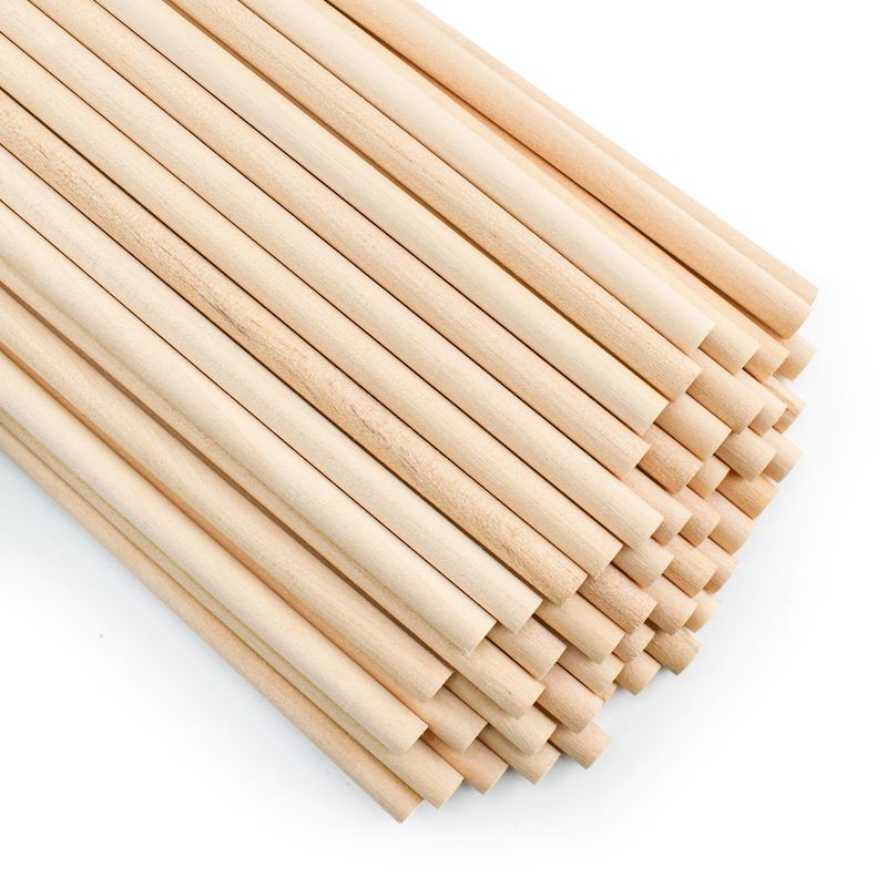 Enkrio Wooden Sticks, Round Wooden Sticks, Length 6.9 inches (15 cm ...