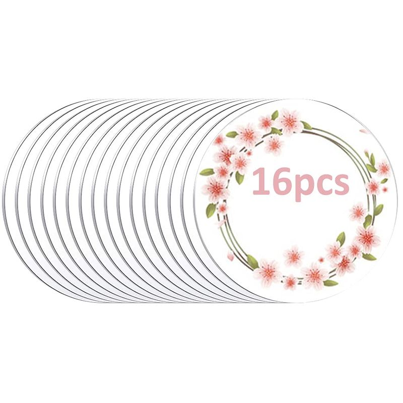 16 Pcs Acrylic Sheets,10cm Round Acrylic Disc,0.2cm Thick Circle ...
