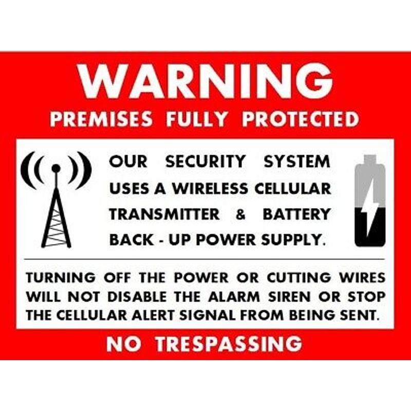 Battery Backup Security + Circuit Panel Warning Stickers / 2 Pack ...