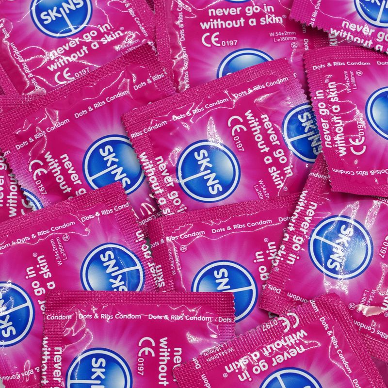 Skins Condoms Ribs and Dotted Condoms Big Box – Skins Condoms Ribbed ...