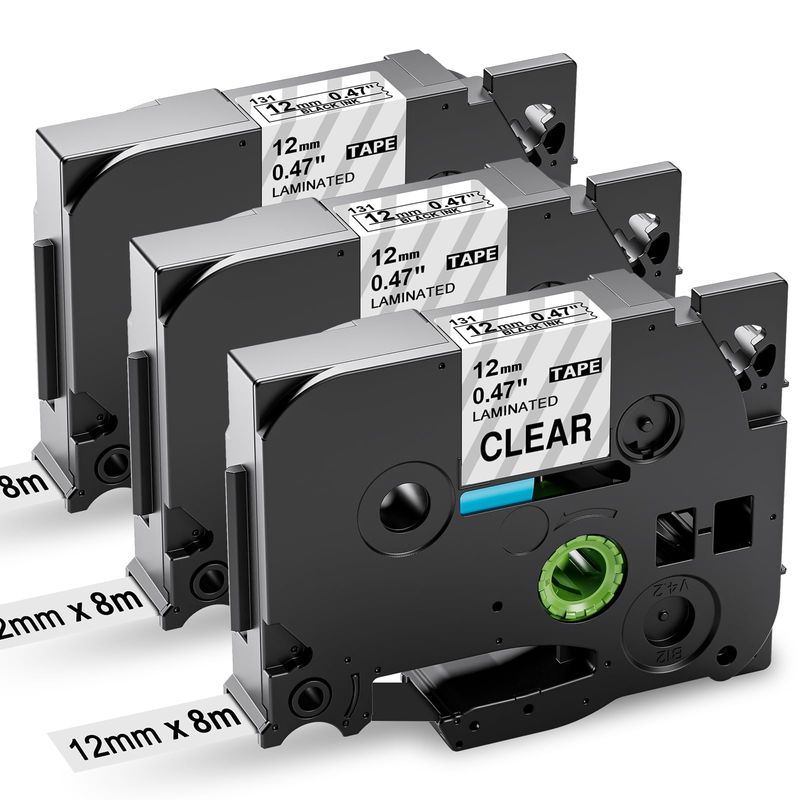 Upwinning TZe-131 Clear Label Tape Compatible Brother P-Touch TZe-131 ...