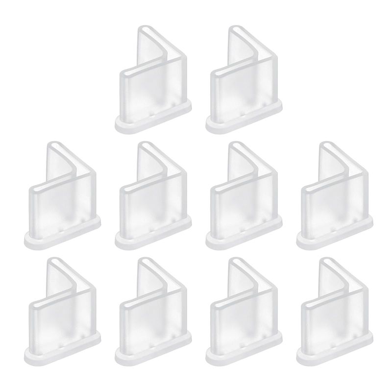 uxcell 10pcs L-Shaped Leg Pads 1" x 1" (25 x 25mm) Furniture Leg Cover ...