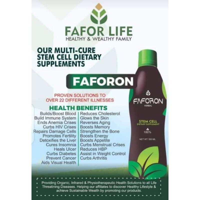 FAFORLIFE FAFORON HERBAL MEDICINE. BUILDS BLOOD, BOOST IMMUNE SYSTEM ...