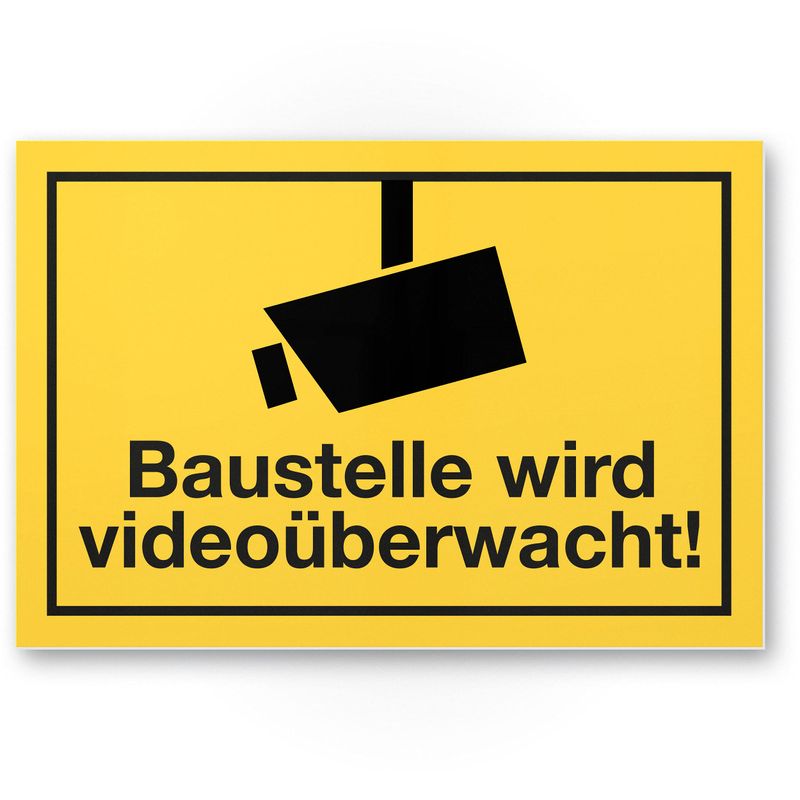 Komma Security Baustelle wird videoüberwacht Baustellen Schild ...