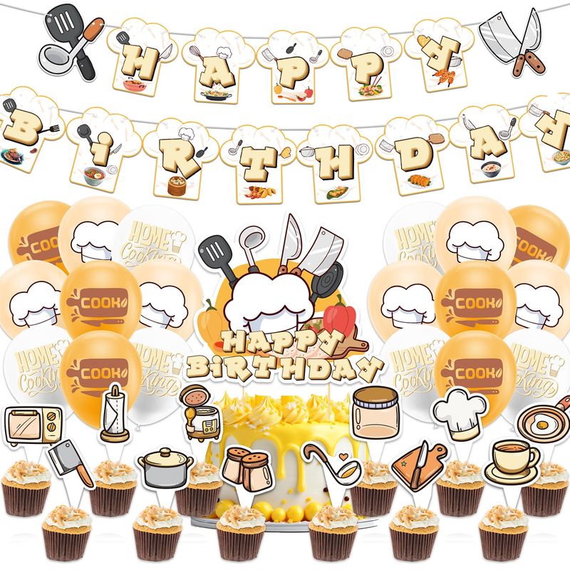 Cook Party Decorations Home Cooking Birthday Party Supplies Includes ...