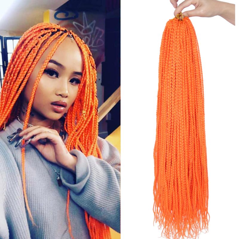 Box Braids Crochet Hair 22Inch 6Packs Crochet Hair Pre-looped Synthetic ...