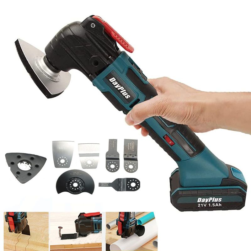 Multi-Oscillating Power Tool Sander 6 Speeds 6000-20000RPM, Cordless Cutting and Grinding ...