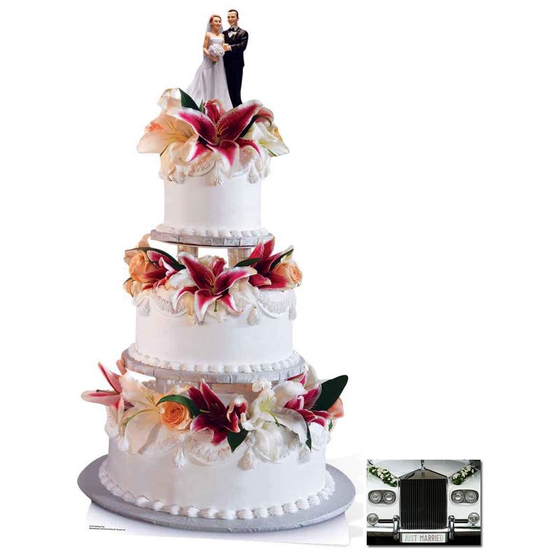 BundleZ-4-FanZ Fan Packs Wedding Pack - Glamorous Wedding Cake Giant Cardboard Cutout/Standee ...