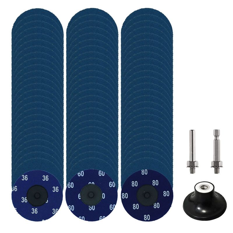 Crossarctic 75Pcs 3 inch Quick Change Disc Set, Zirconia Roll Lock ...