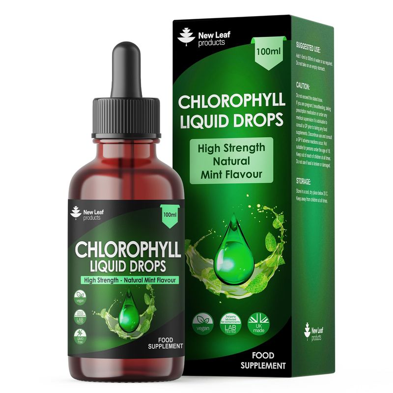 Liquid Chlorophyll - Chlorophyll Drops for Water 100ml for 100 Servings ...