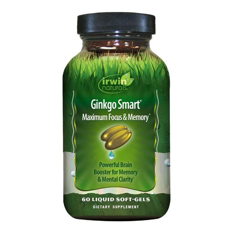 Irwin Naturals Ginkgo Smart Maximum Focus & Memory Dietary Supplement ...