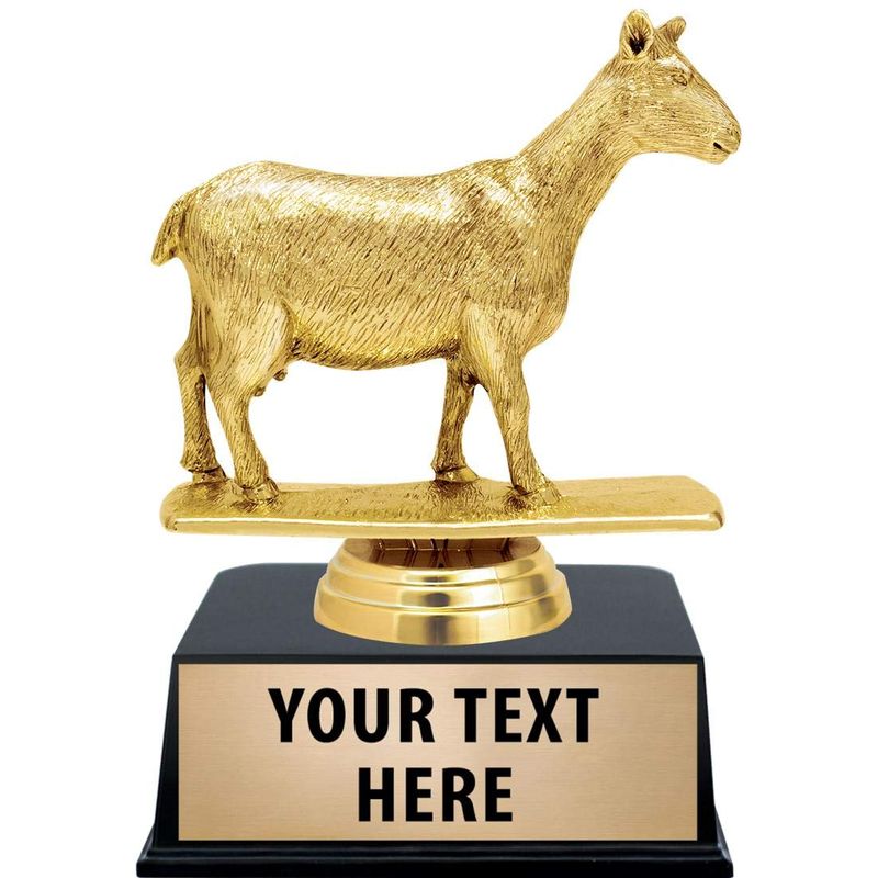 Crown Awards Goat Trophy, 5.5" Goat Trophies with Custom Engraving ...